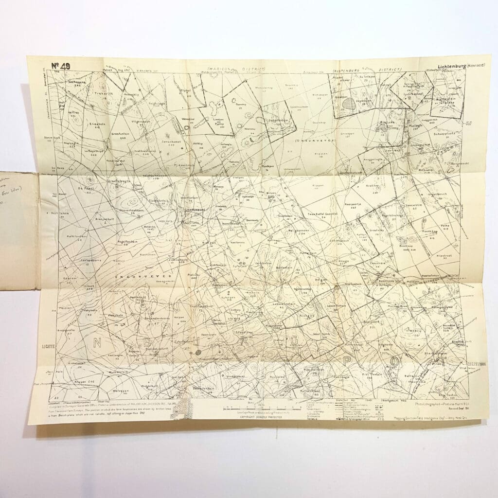 Lichtenburg - Folding Map - Jackson, Major H. M. » Quagga Books